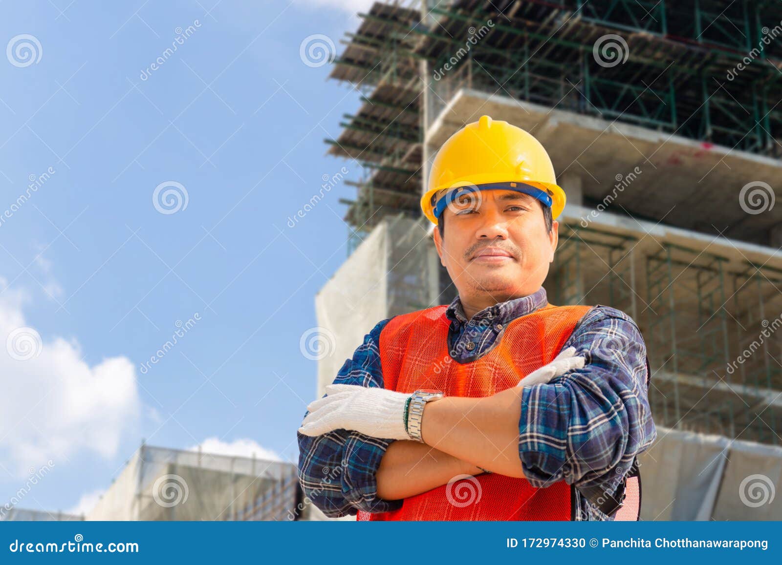 Engineer Man / Worker with Clipping Path Checking and Planning Project ...