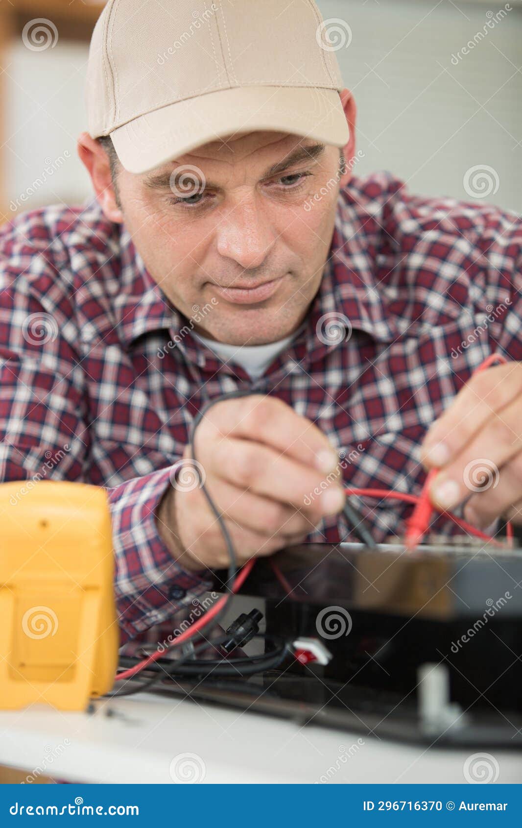 Engineer Measuring Multimeter Panel Board Stock Photo - Image of ...