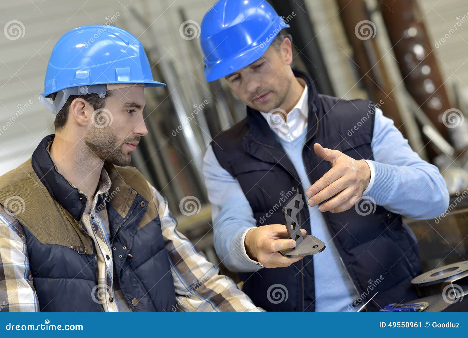 Engineer with Mechanical Worker Checking on Quality Products Stock ...