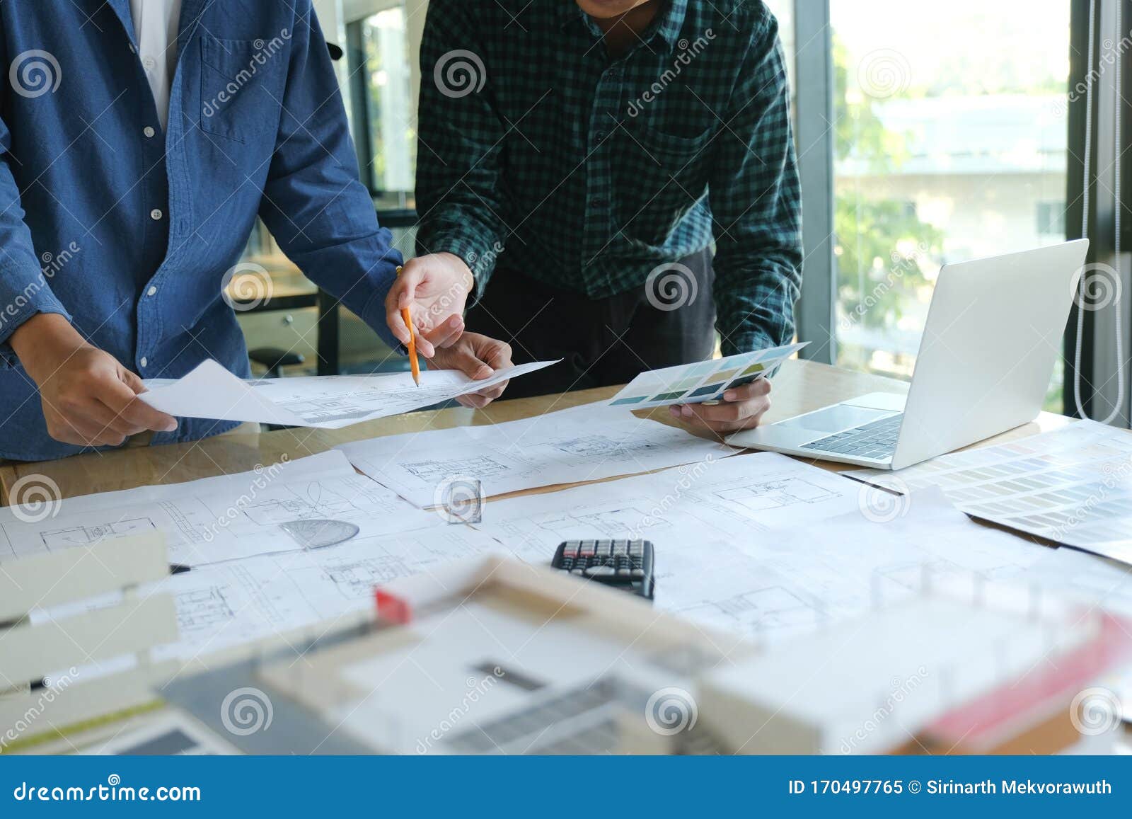 Engineer Meeting for Architectural Project Stock Image - Image of ...