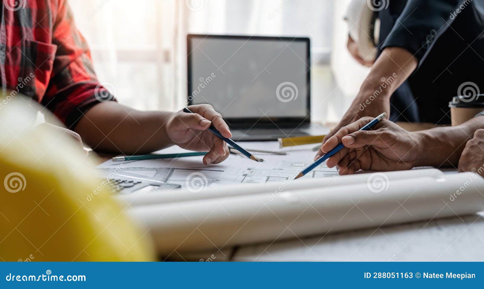 Engineer Meeting for Architectural Project. Working with Partner and ...