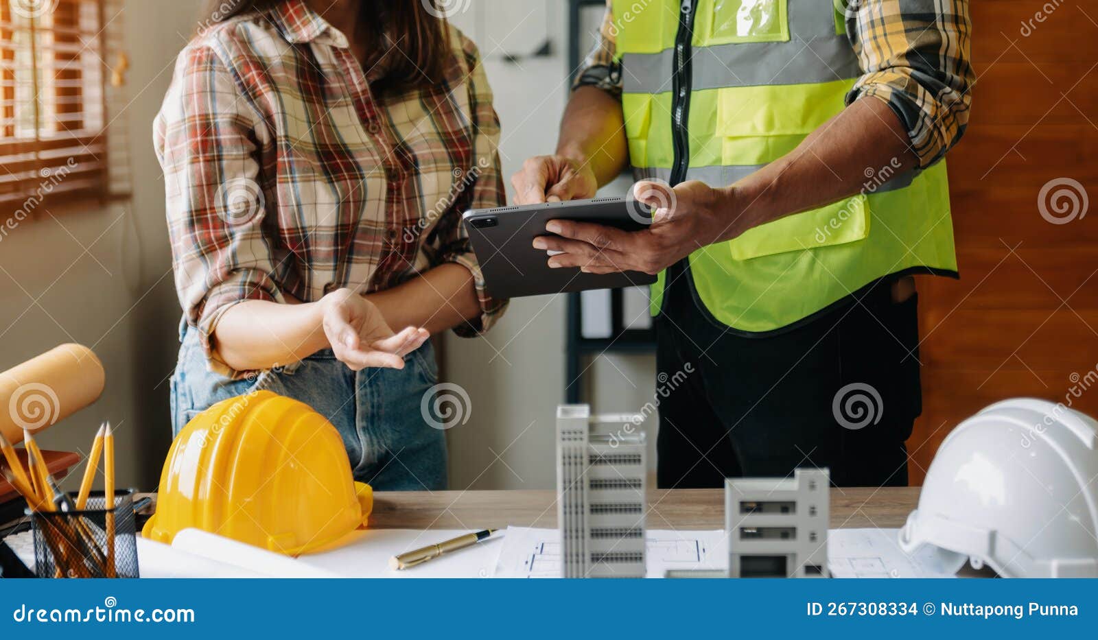 Engineer Meeting for Architectural Project. Working with Partner and ...