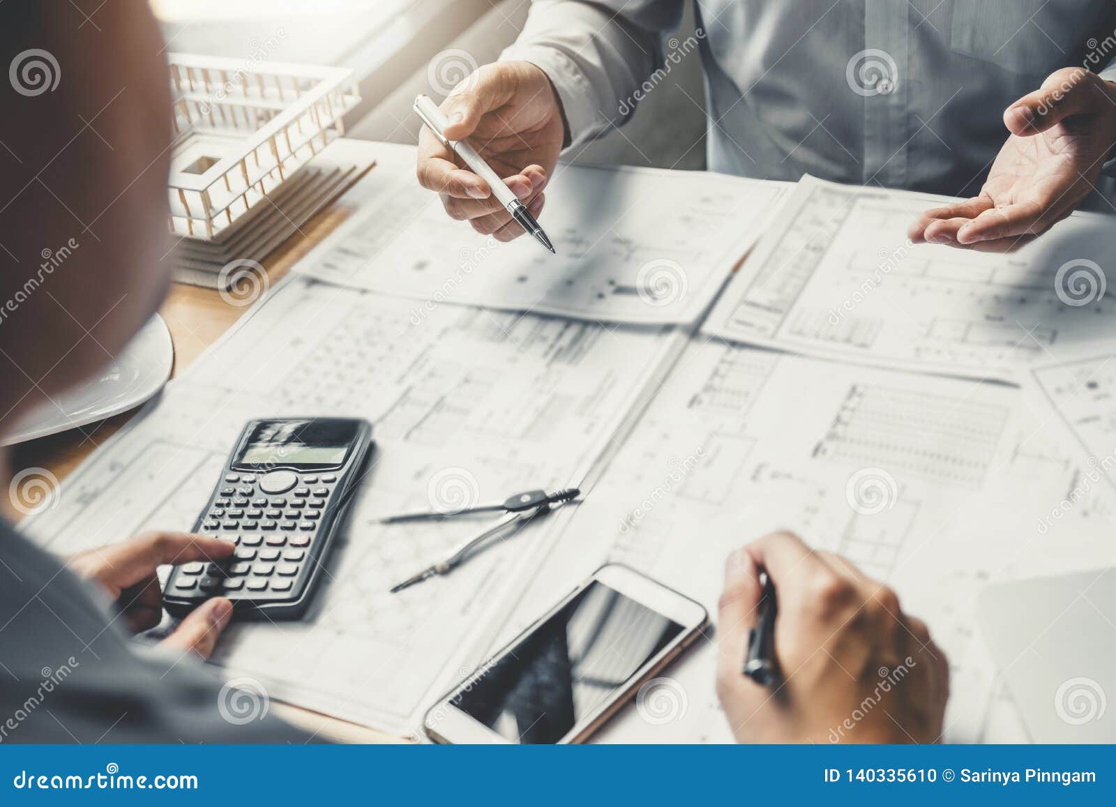 Engineer Meeting for Architectural Project and Working with Partner ...