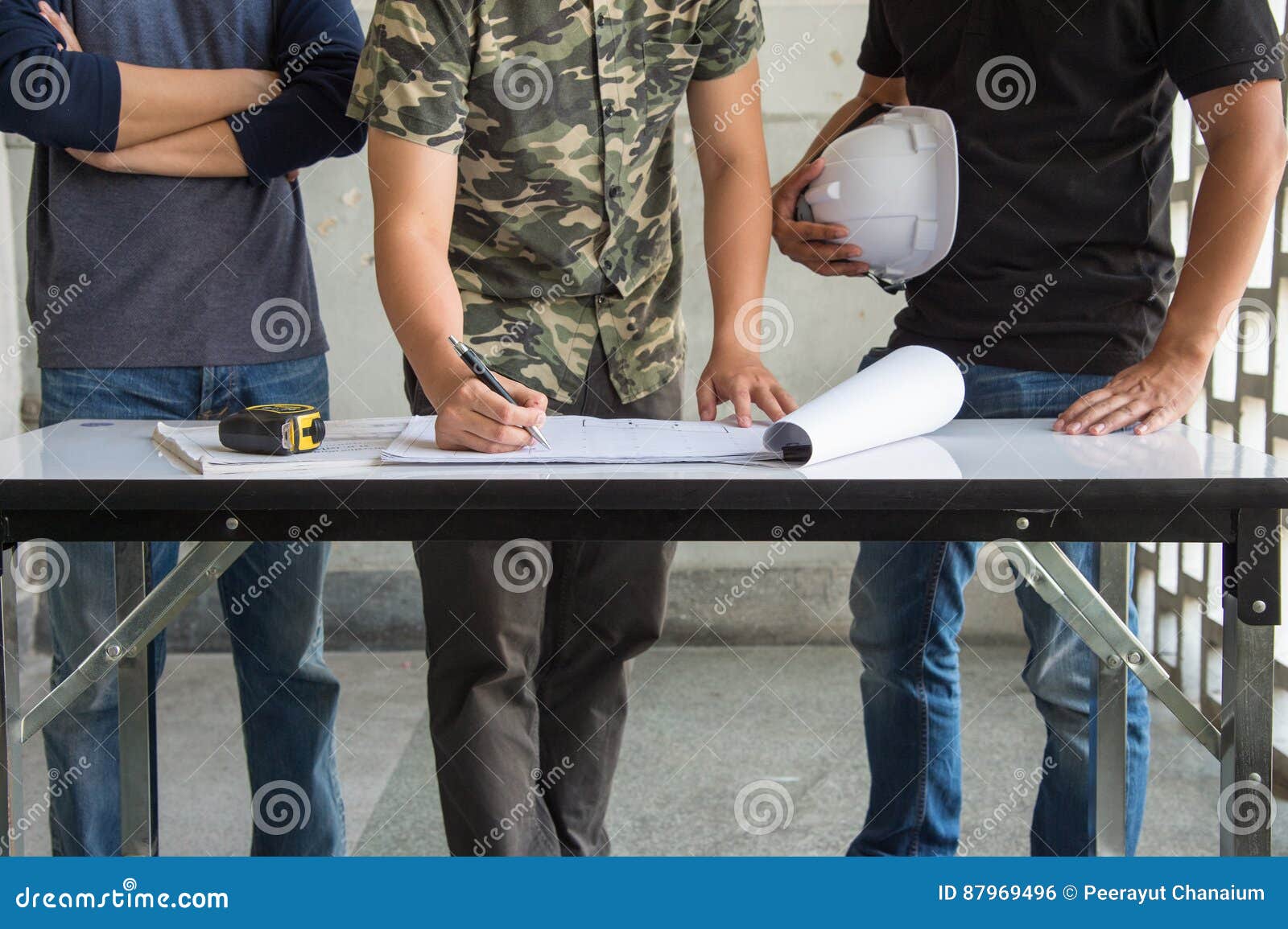 Engineer Meeting for Planning Architectural Project Stock Photo - Image ...