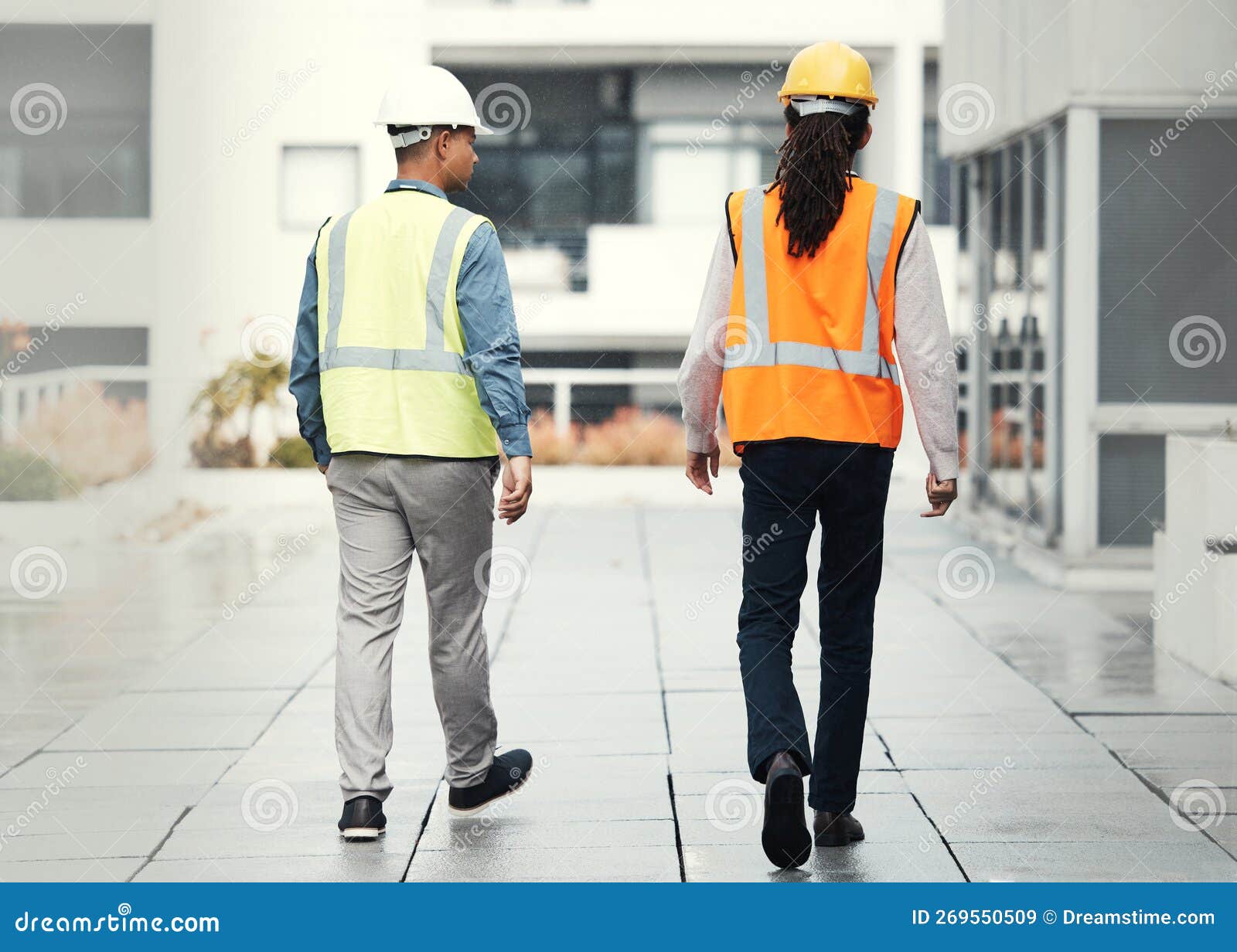 Engineer Men Back, City and Walk for Architecture, Construction ...