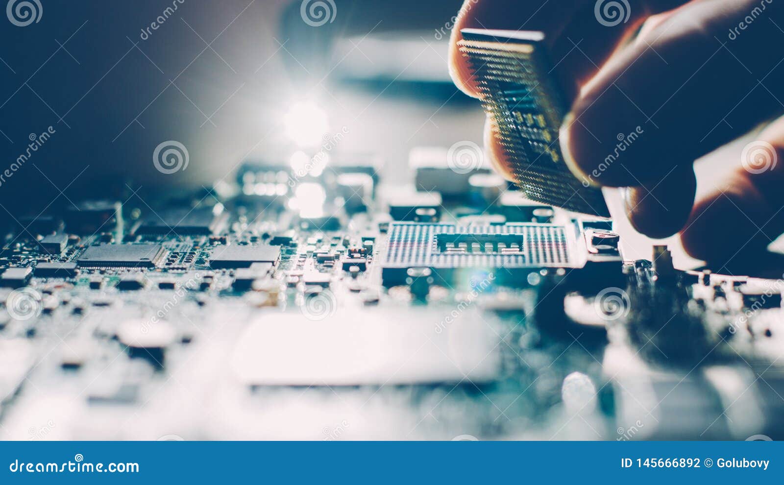 Engineer Motherboard Computer Technology Repair Stock Photo - Image of ...