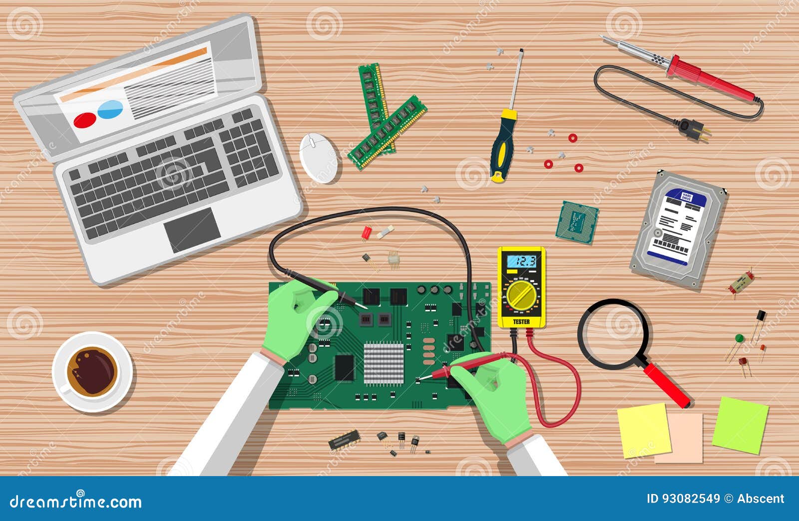 Multimeter For SMD Components. Cartoon Vector | CartoonDealer.com ...