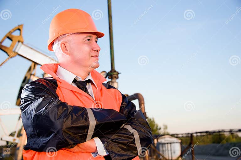 Engineer in an Oil field stock photo. Image of outdoors - 21464954