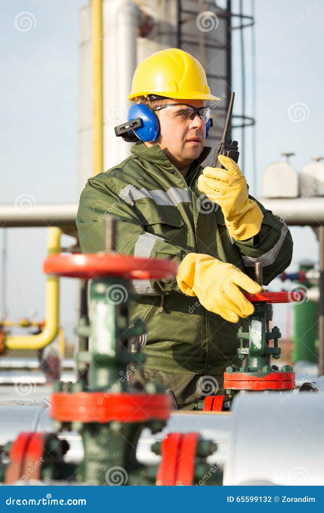 Engineer in the Oil and Natural Gas Field Stock Photo - Image of ...