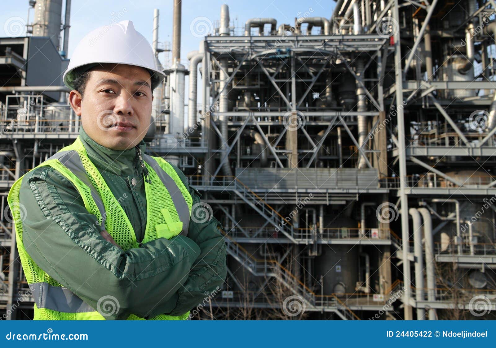 Engineer oil refinery stock photo. Image of planner, building - 24405422