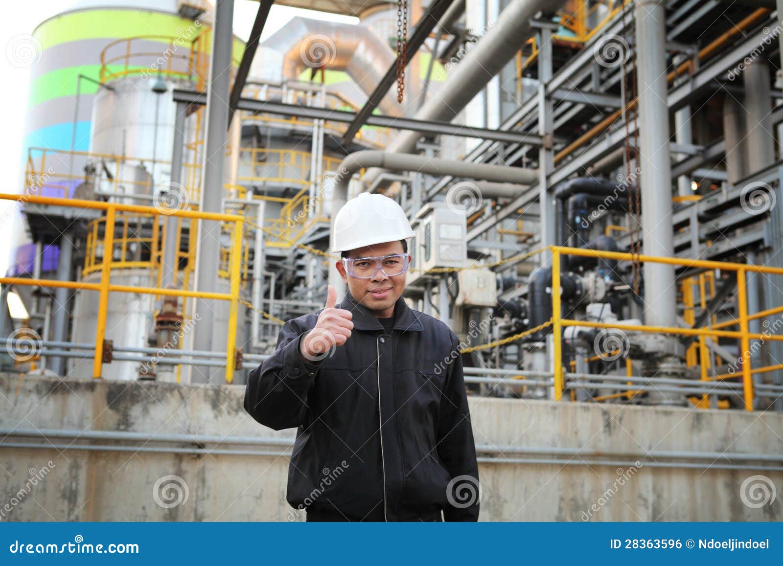 Engineer oil refinery stock photo. Image of contractors - 28363596