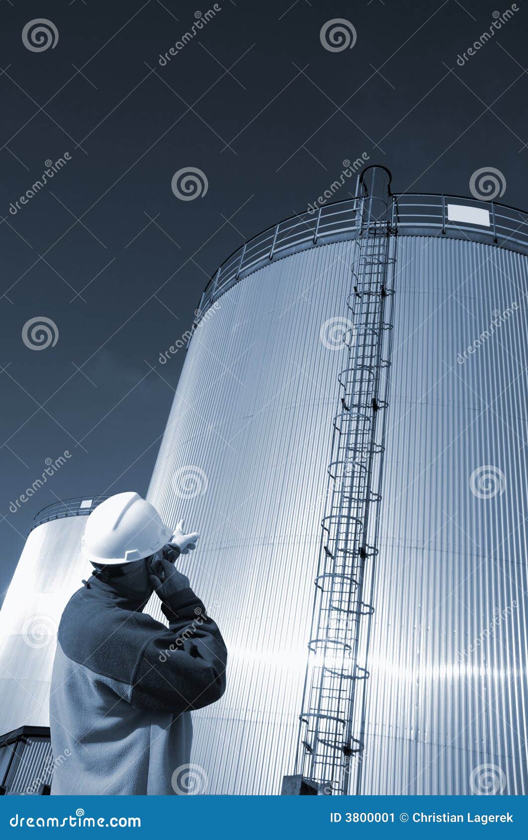 Engineer and oil tanks stock image. Image of technology - 3800001