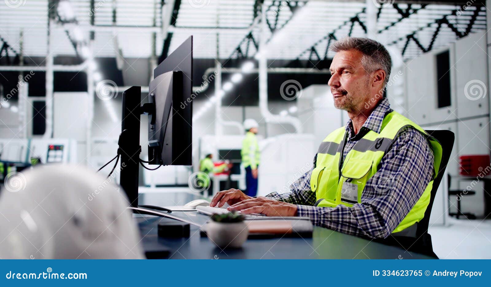 Engineer Operator at Factory Doing Technology Process Stock Image ...
