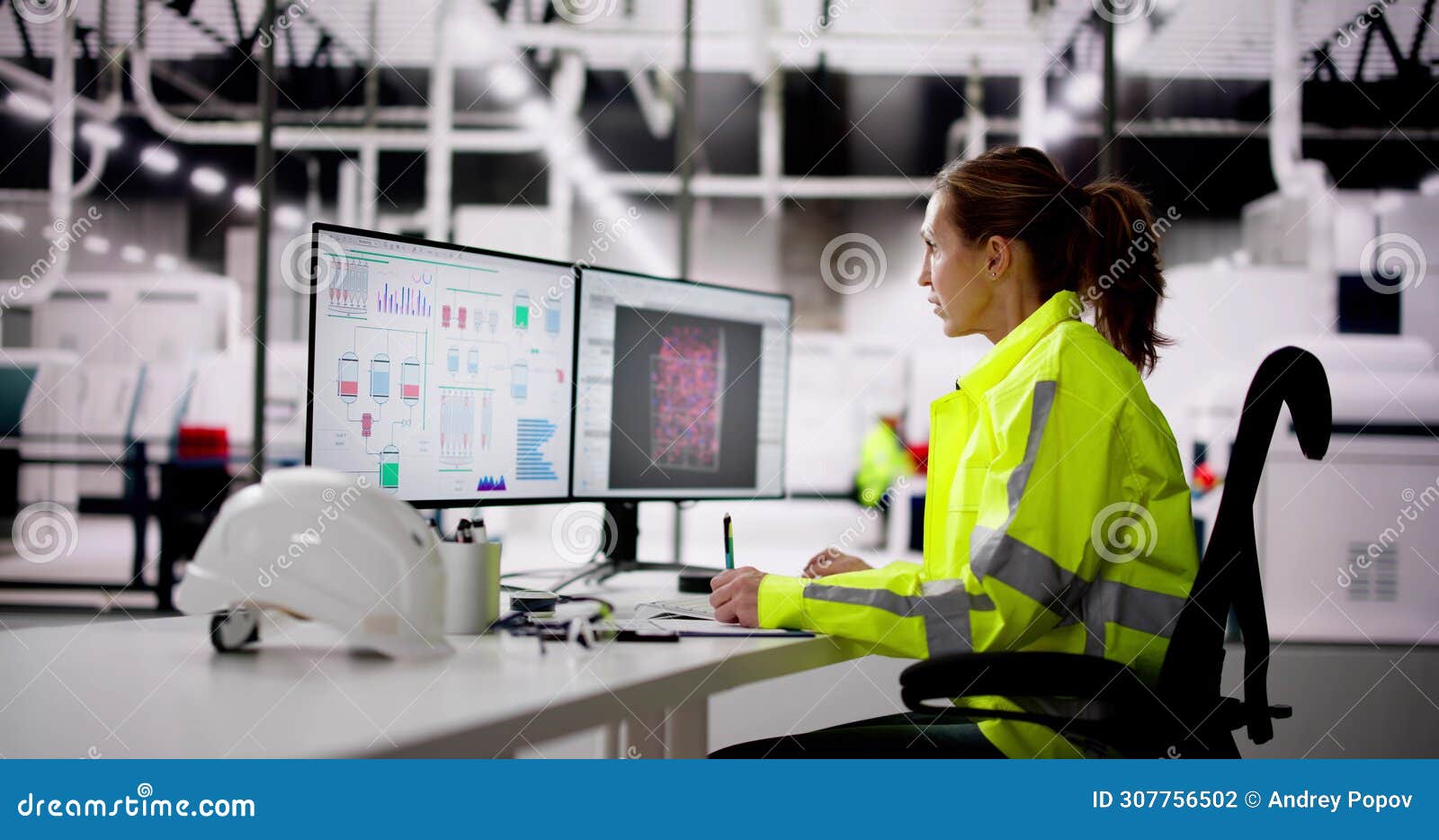 Engineer Operator Using SCADA System Stock Photo - Image of application ...
