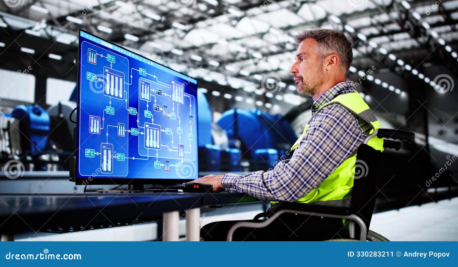 Engineer Operator Using Scada System Stock Image - Image of systems ...