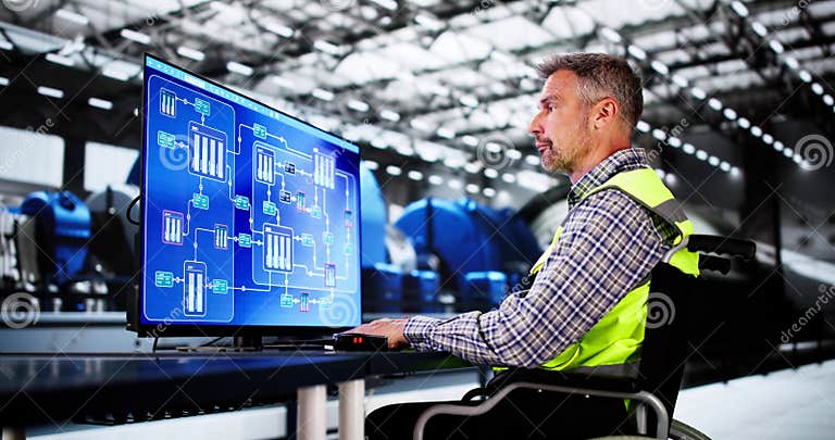 Engineer Operator Using Scada System Stock Image - Image of systems ...