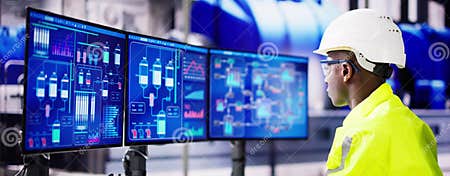 Engineer Operator Using Scada System Stock Photo - Image of system ...