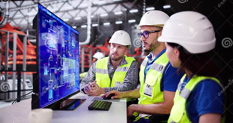 Engineer Operator Using Scada System Stock Image - Image of people ...