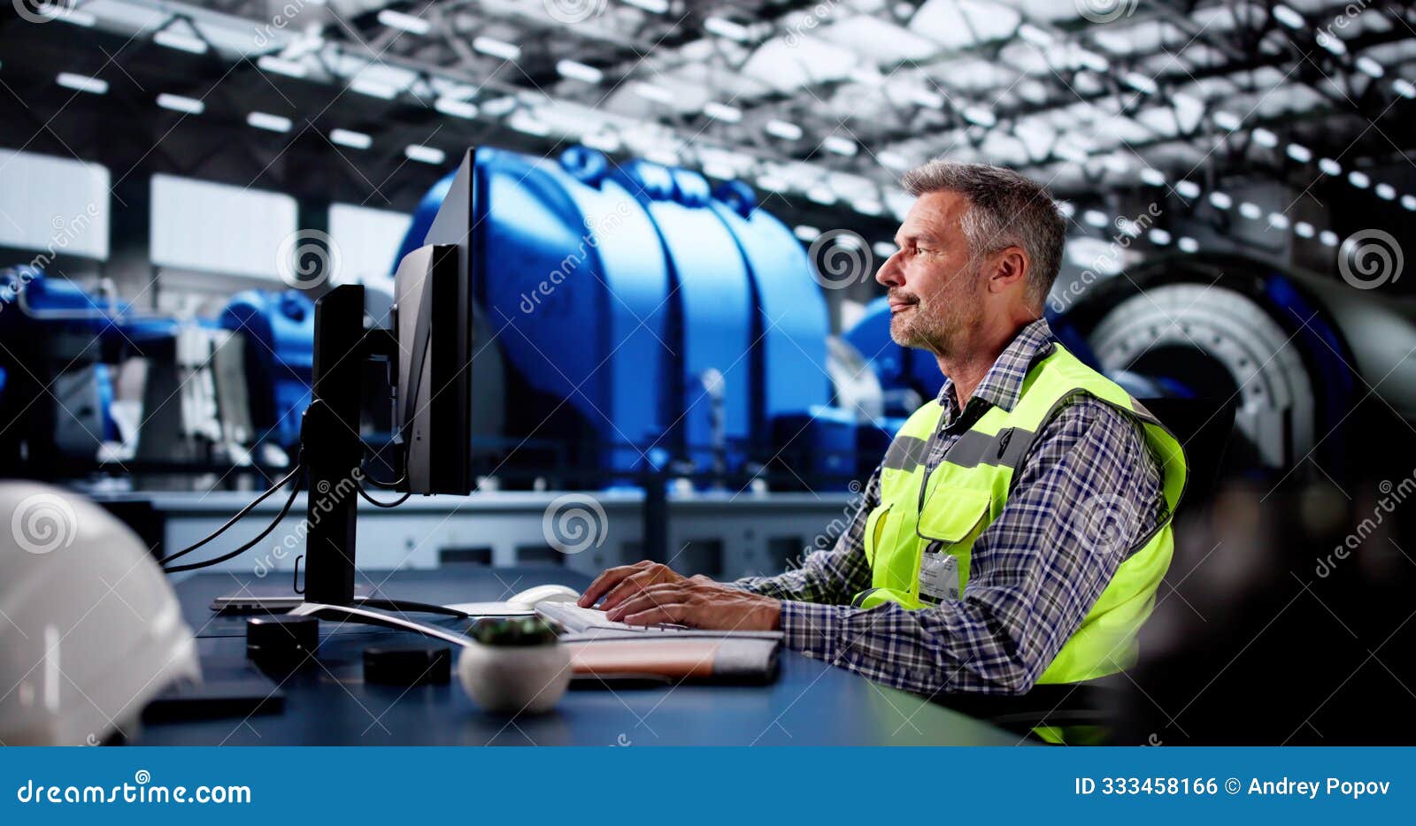 Engineer Operator Using Scada System Stock Photo - Image of boring ...