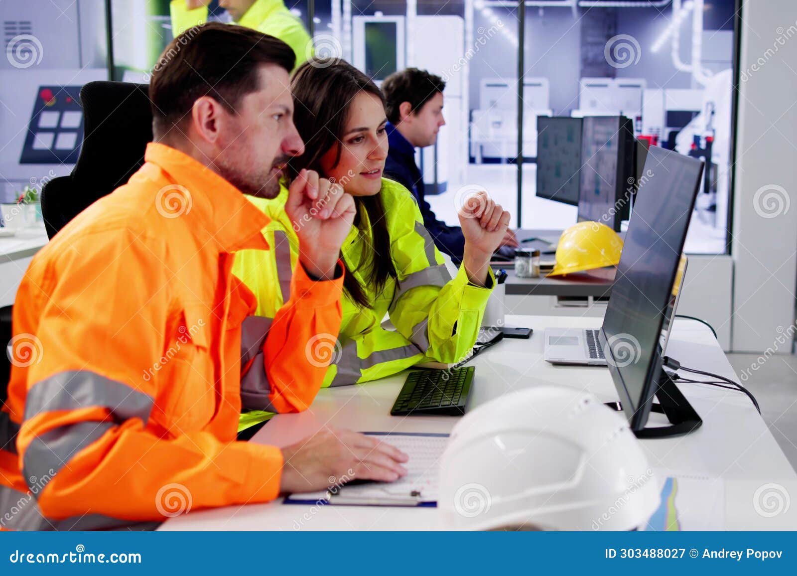Engineer Operators Using Scada System Stock Photography | CartoonDealer ...