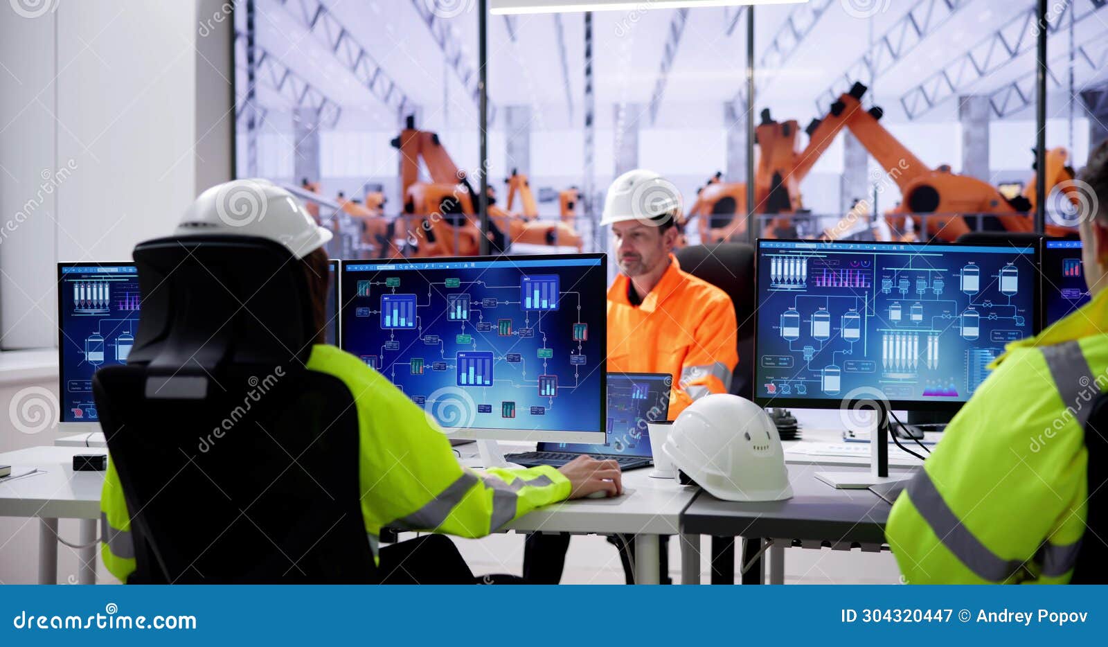 Engineer Operators Using Scada System Stock Photography | CartoonDealer ...