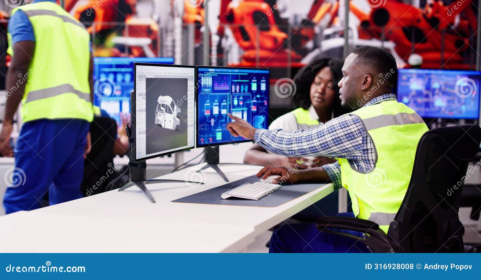 Engineer Operators Using Scada System Stock Photo - Image of brazil ...