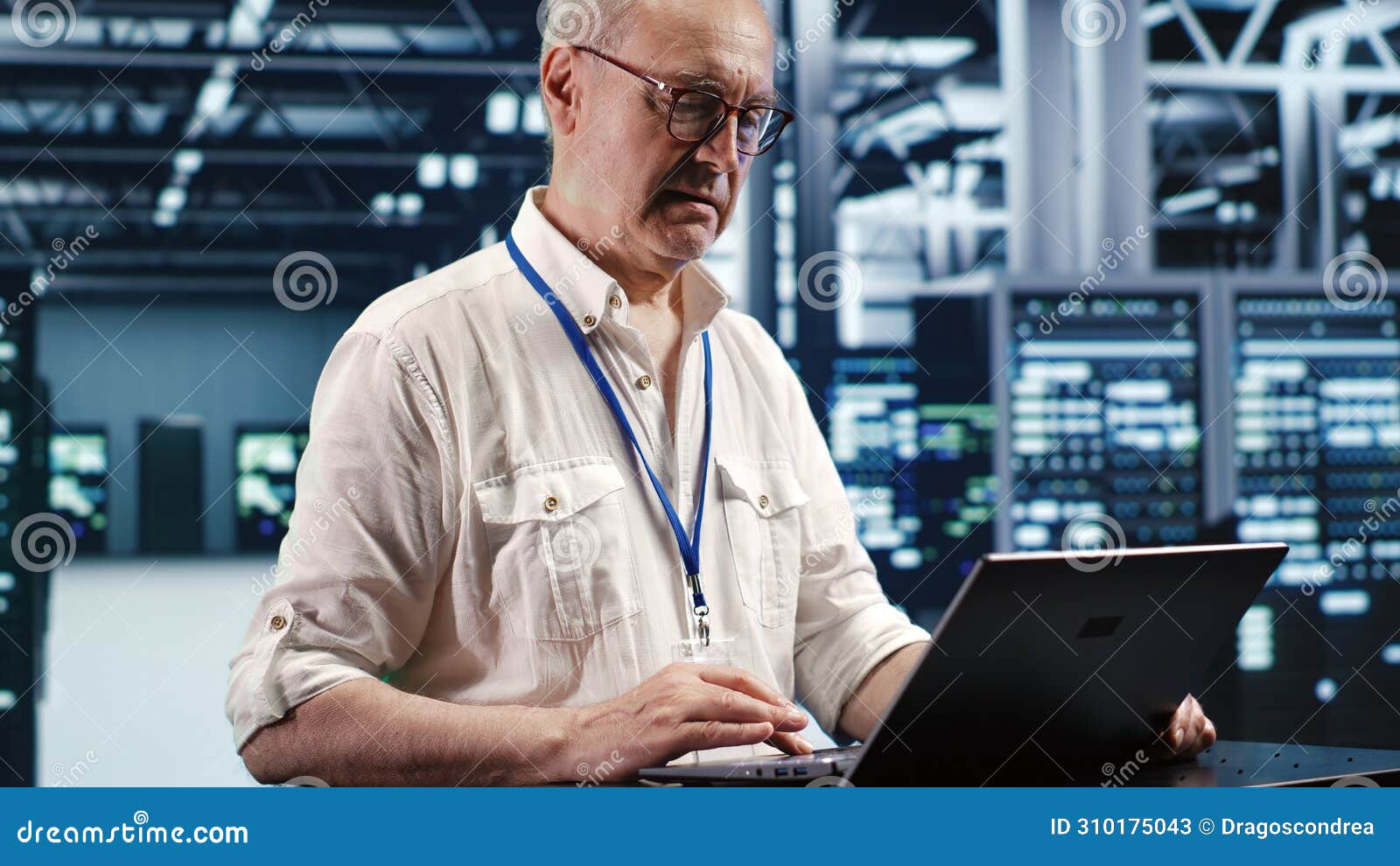 It Engineer Optimizing Data Center Stock Image - Image of system ...
