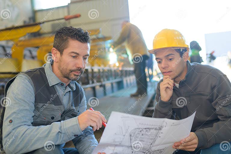 Engineer Order Frames from Construction Factory Supplier Stock Photo ...