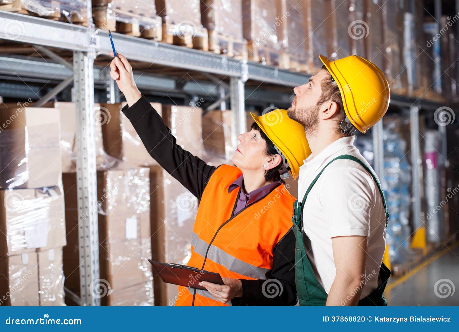 Engineer Ordering To Worker Stock Photo - Image of store, women: 37868820