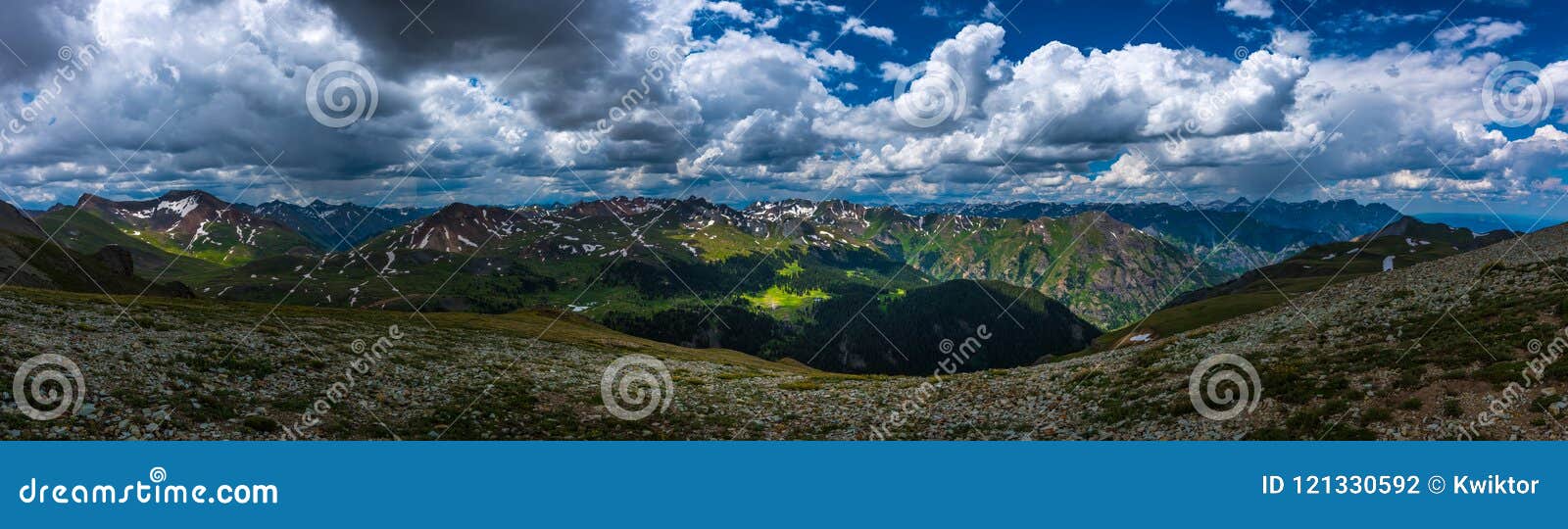 Engineer Pass Colorado View from the Top, Panoramic Shot Stock Photo ...
