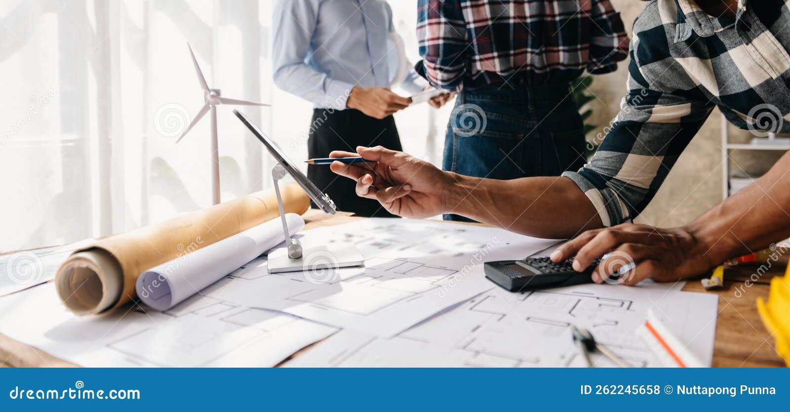 Engineer People Meeting Working in Modern Office for Discussing ...