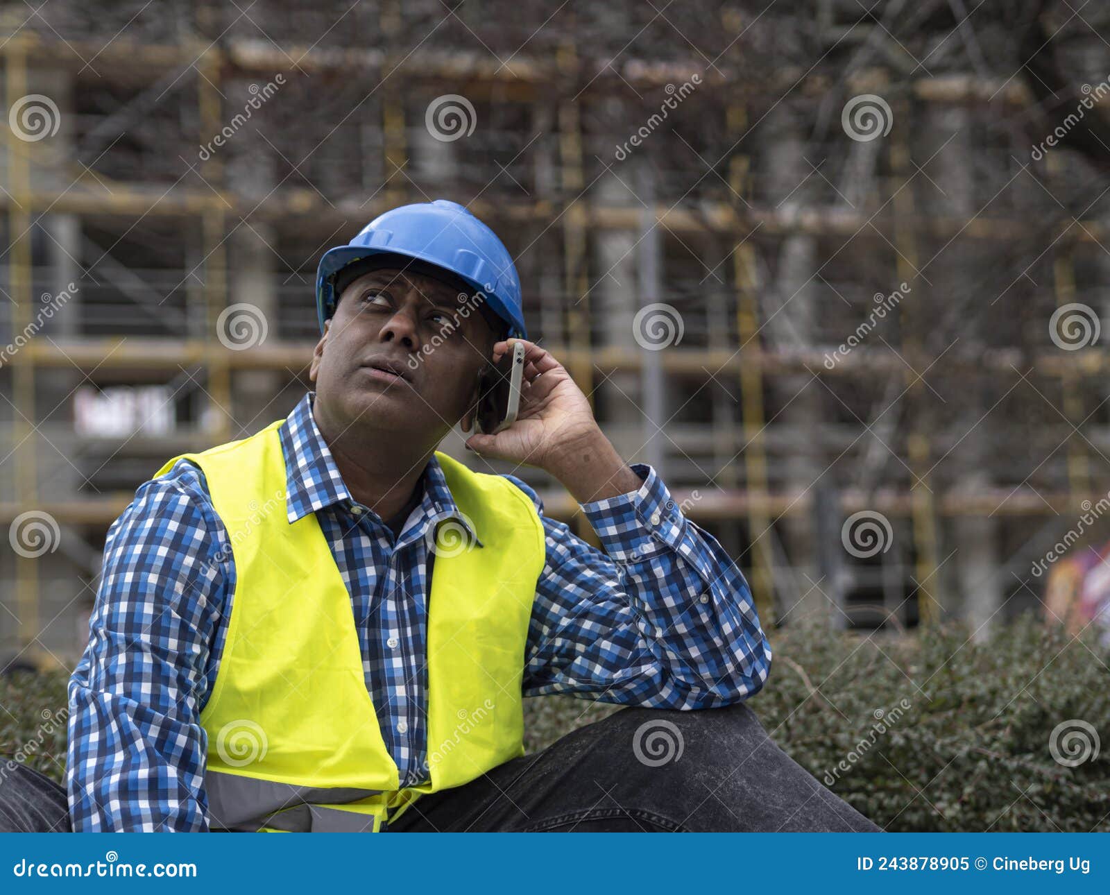 Engineer on phone stock image. Image of person, occupation - 243878905