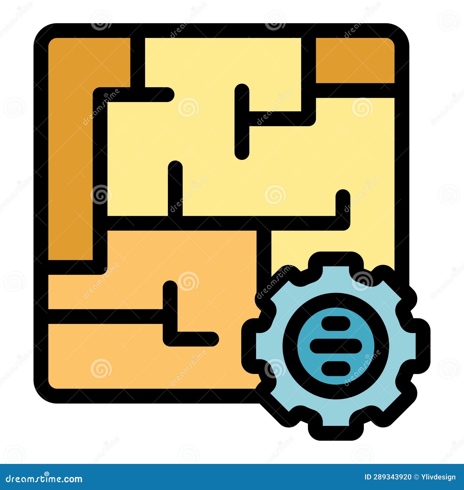 Engineer Plan Icon Vector Flat Stock Vector - Illustration of machinery ...