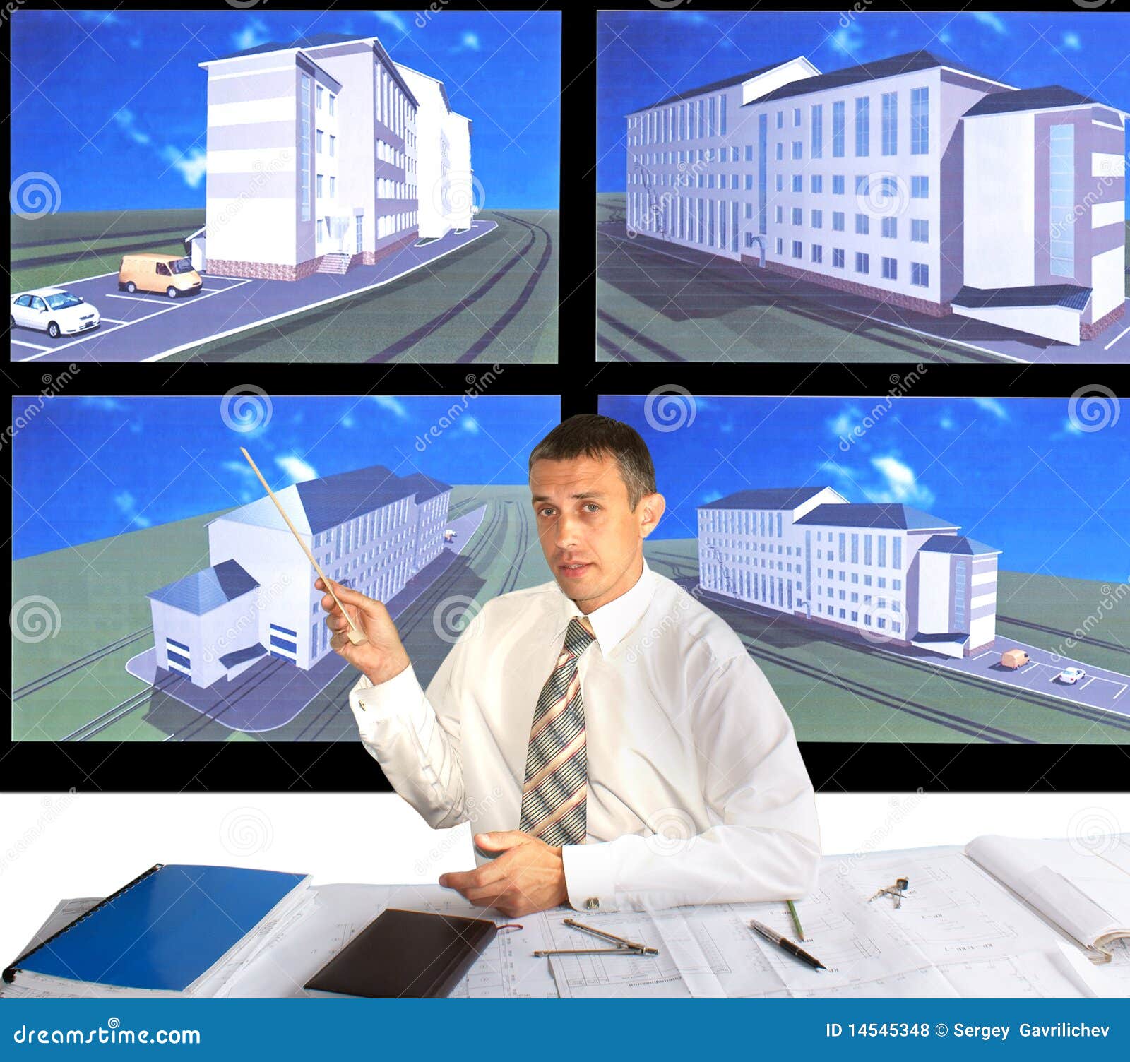 Engineer- planner stock photo. Image of case, compass - 14545348