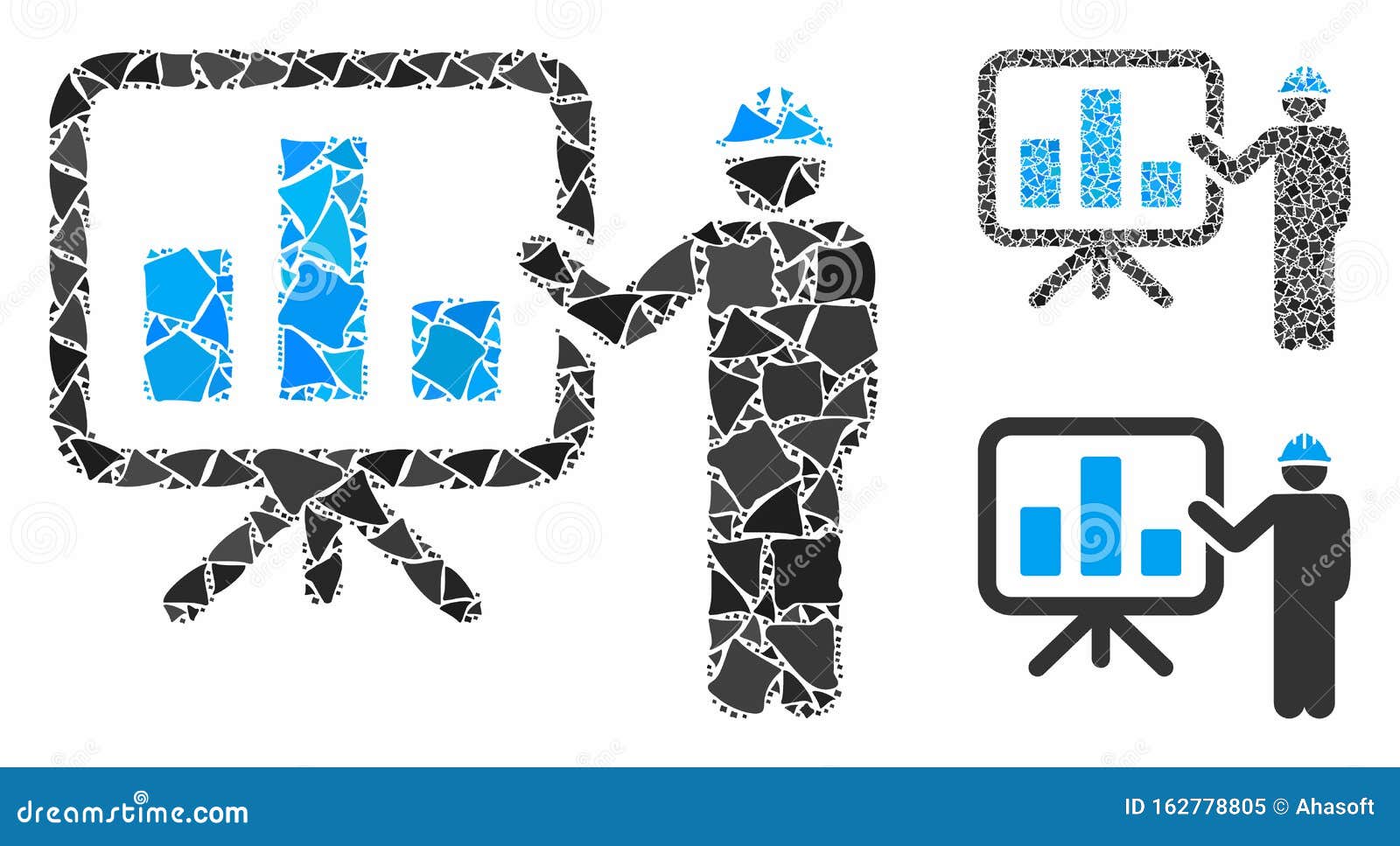 Engineer Pointing At A Glowing Question Mark And Waving His Hand ...