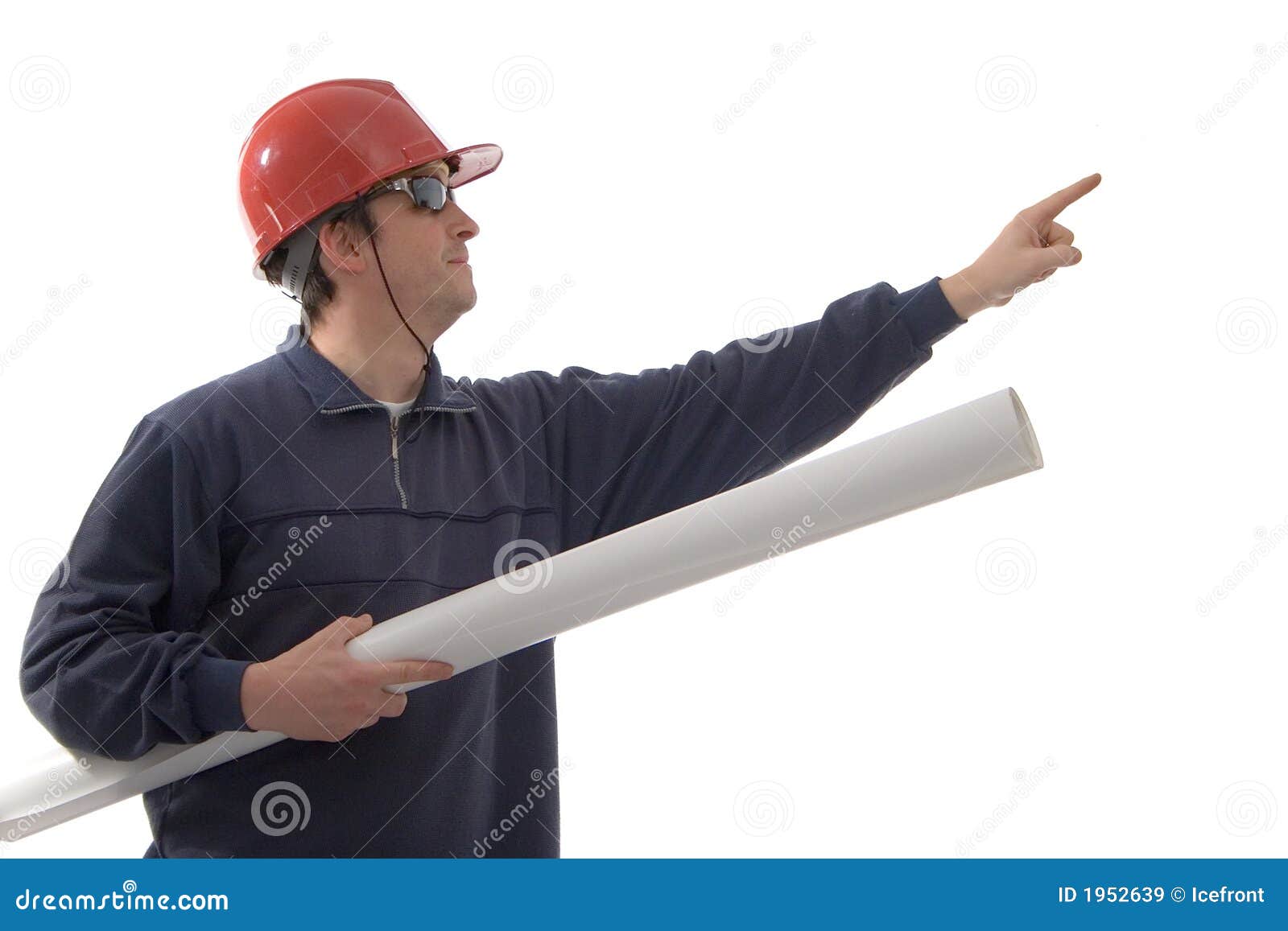 Engineer, Pointing with Finger Stock Image - Image of point, glasses ...