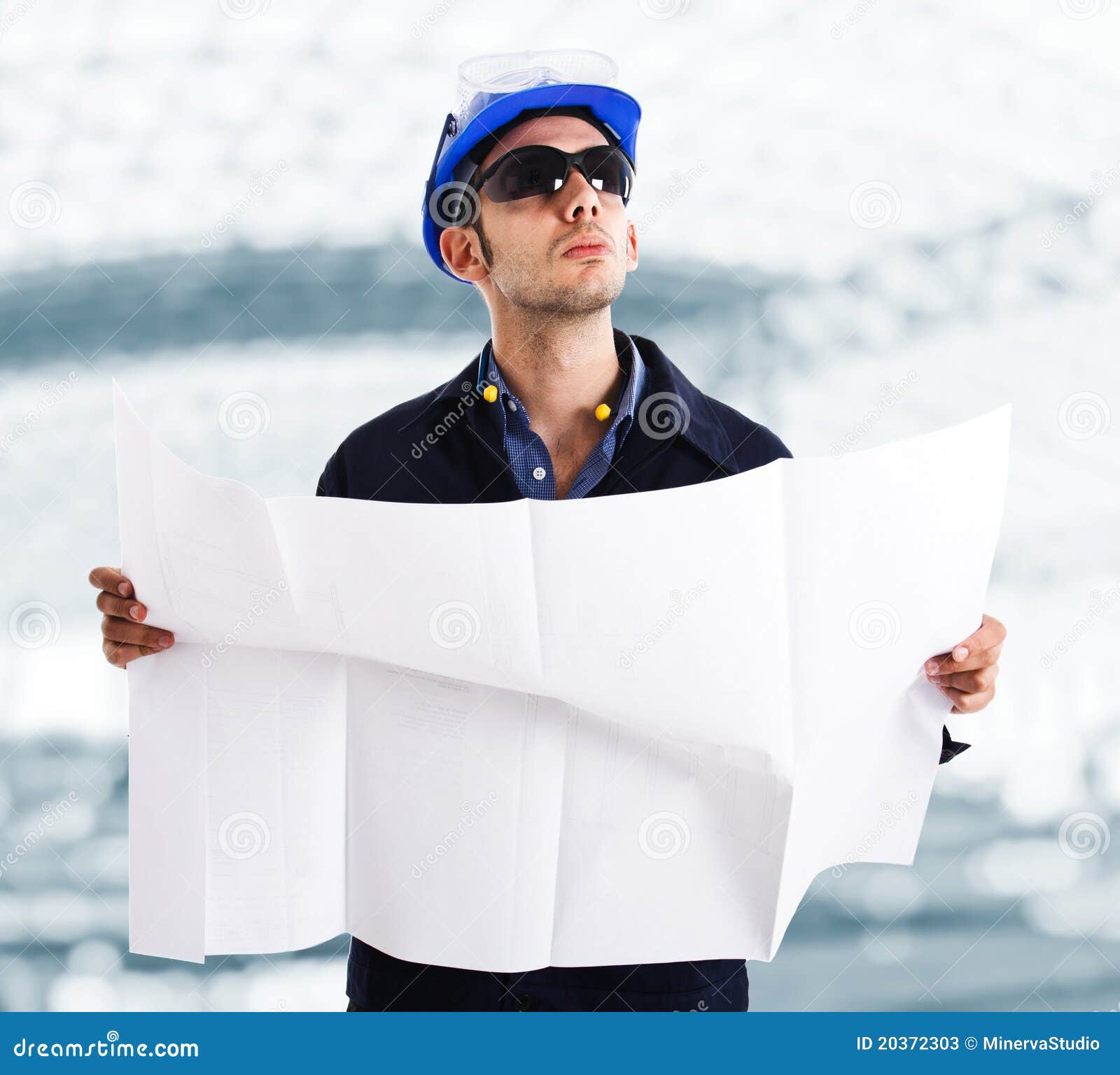 Engineer portrait stock image. Image of mechanical, hard - 20372303