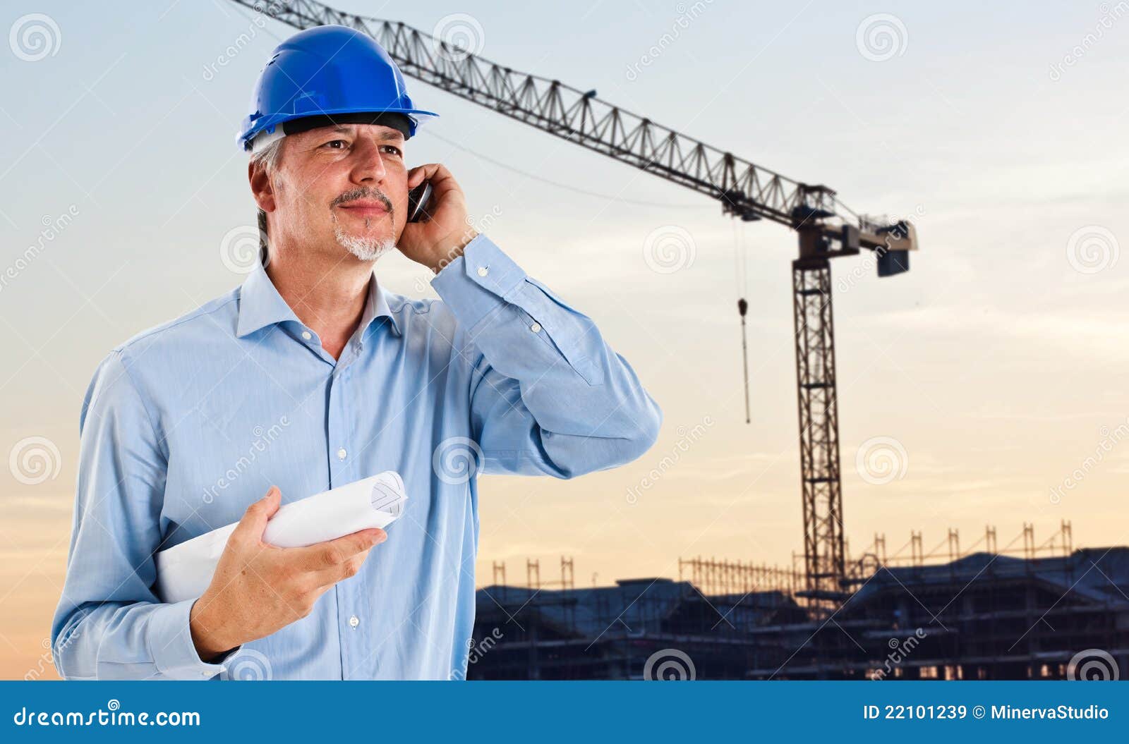 Engineer portrait stock image. Image of building, working - 22101239