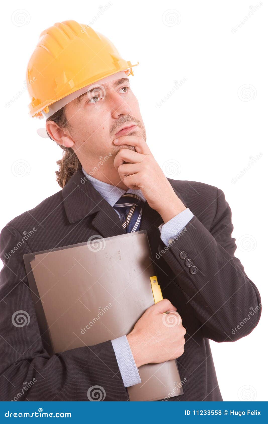 Engineer posing isolated stock photo. Image of businessman - 11233558