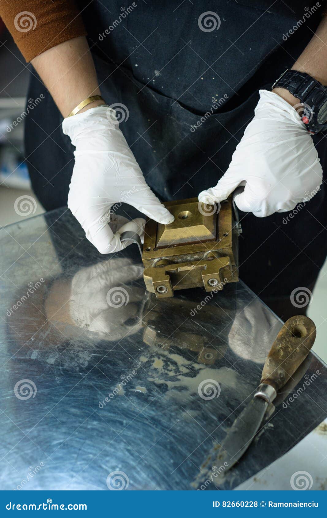 Engineer Preparing a Direct Shear Laboratory Test for Civil ...