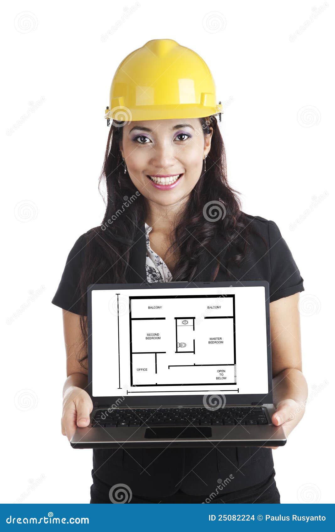 Engineer Presenting House Design Stock Photo - Image of indonesian ...