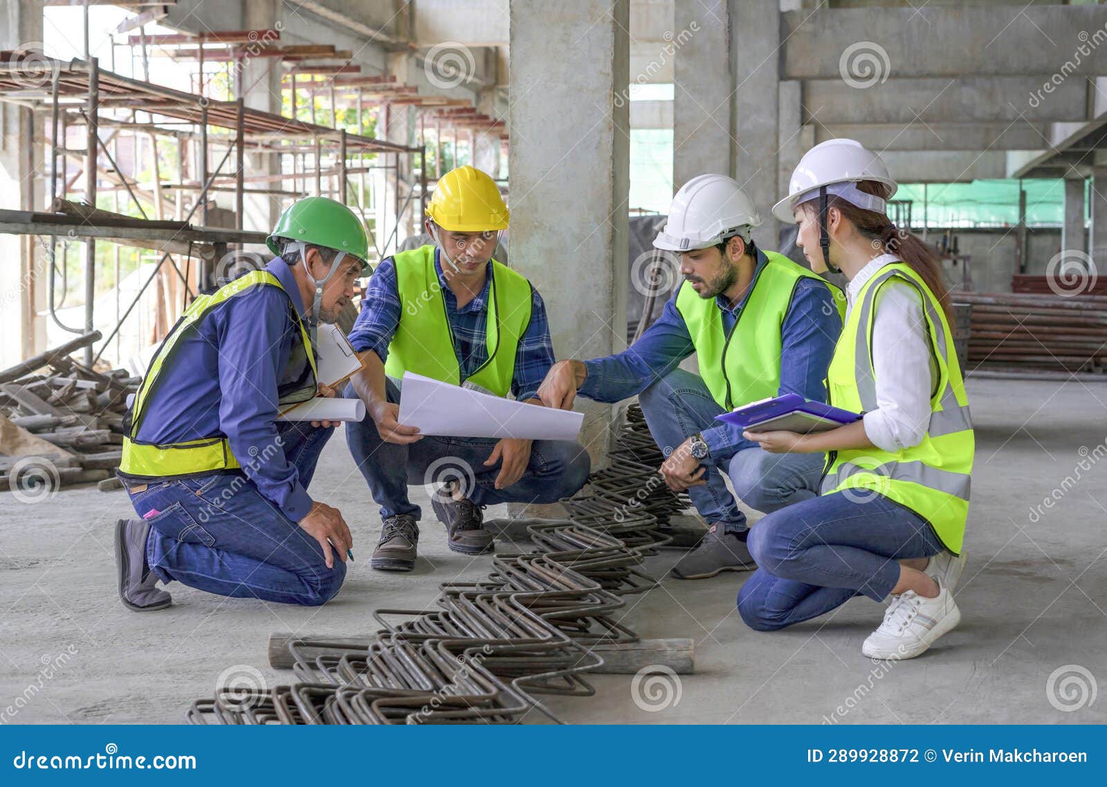 Engineer Project Manager Inspecting the Structural Standards of New ...