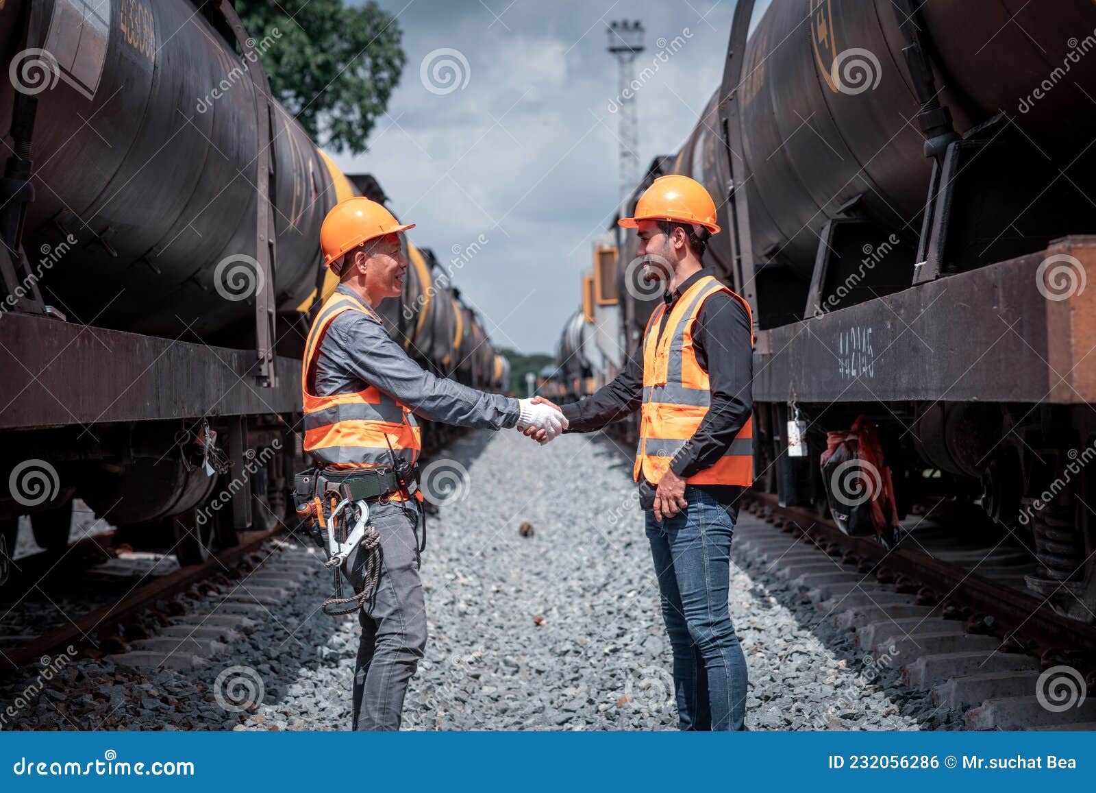 Engineer Railway Under Checking Construction Process Train Testing and ...
