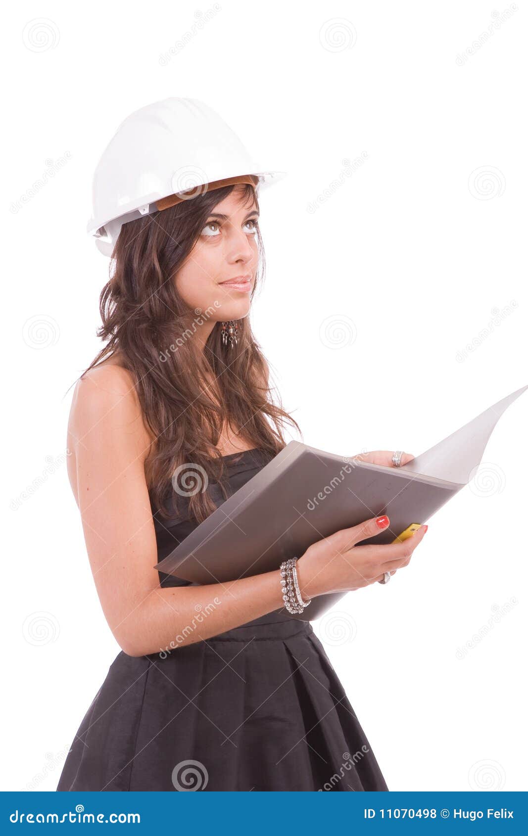 Engineer reading plan stock photo. Image of employee - 11070498