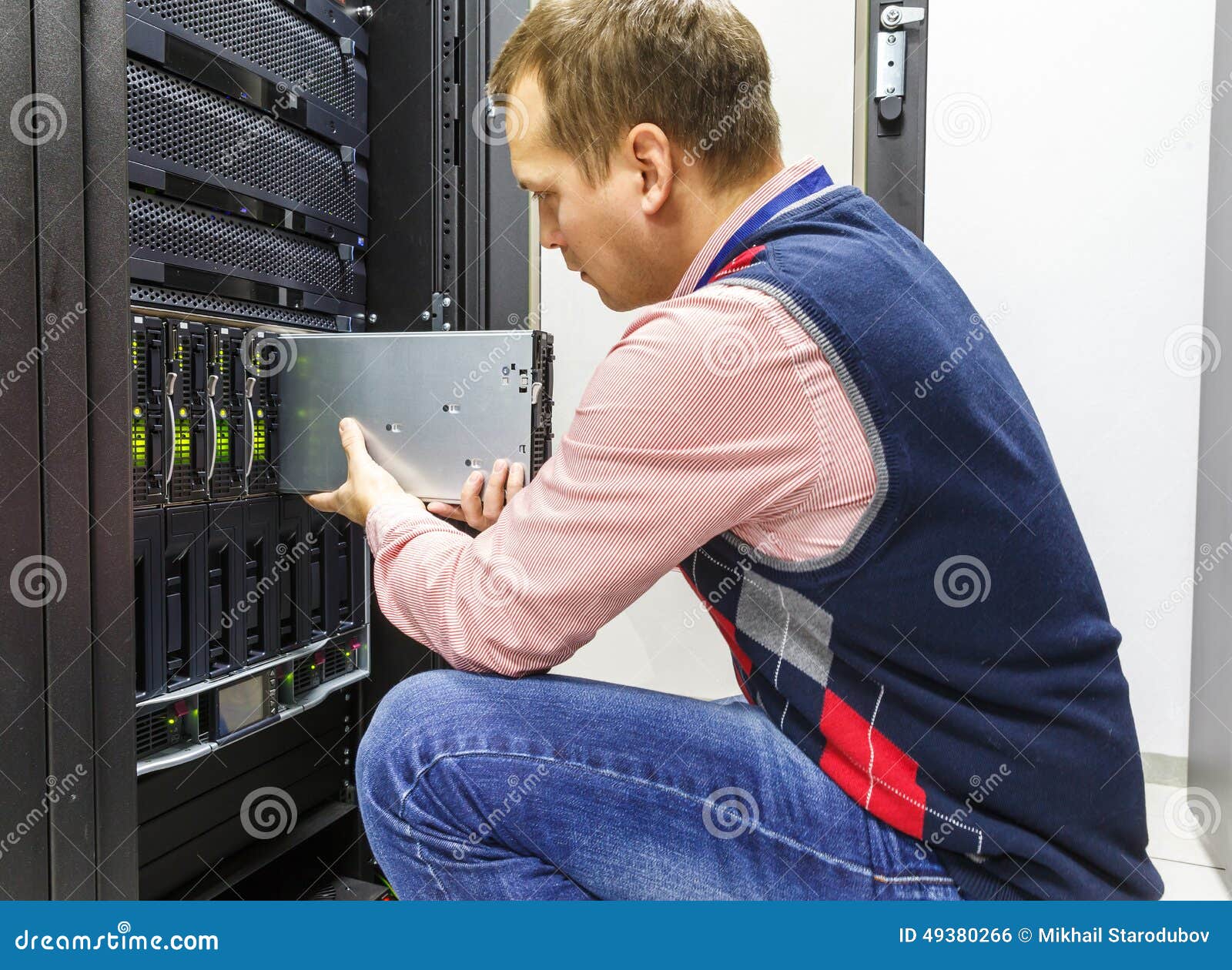 Engineer repair server stock photo. Image of internet - 49380266