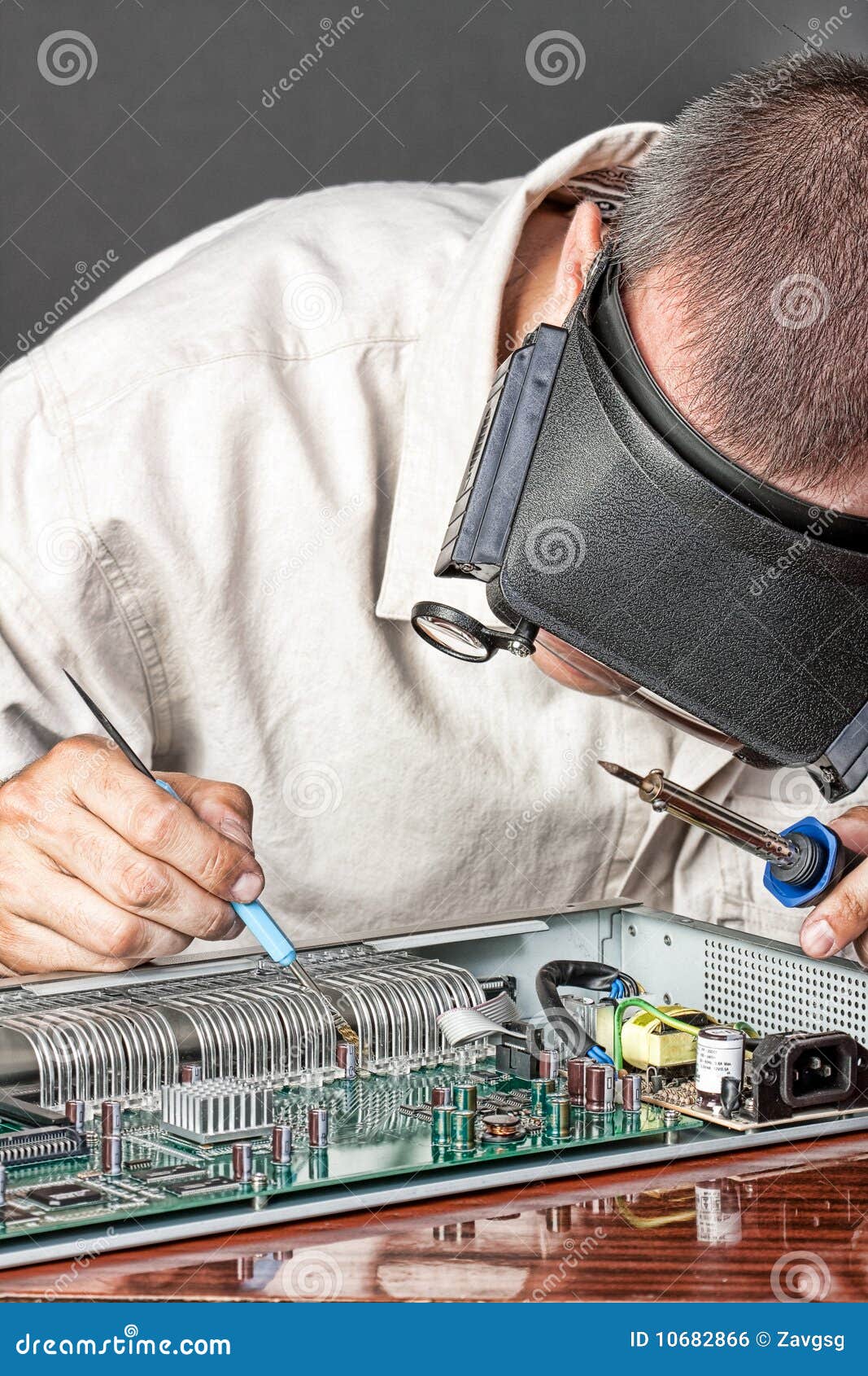 Engineer Repairing Circuit Board Stock Photo - Image of engineer ...