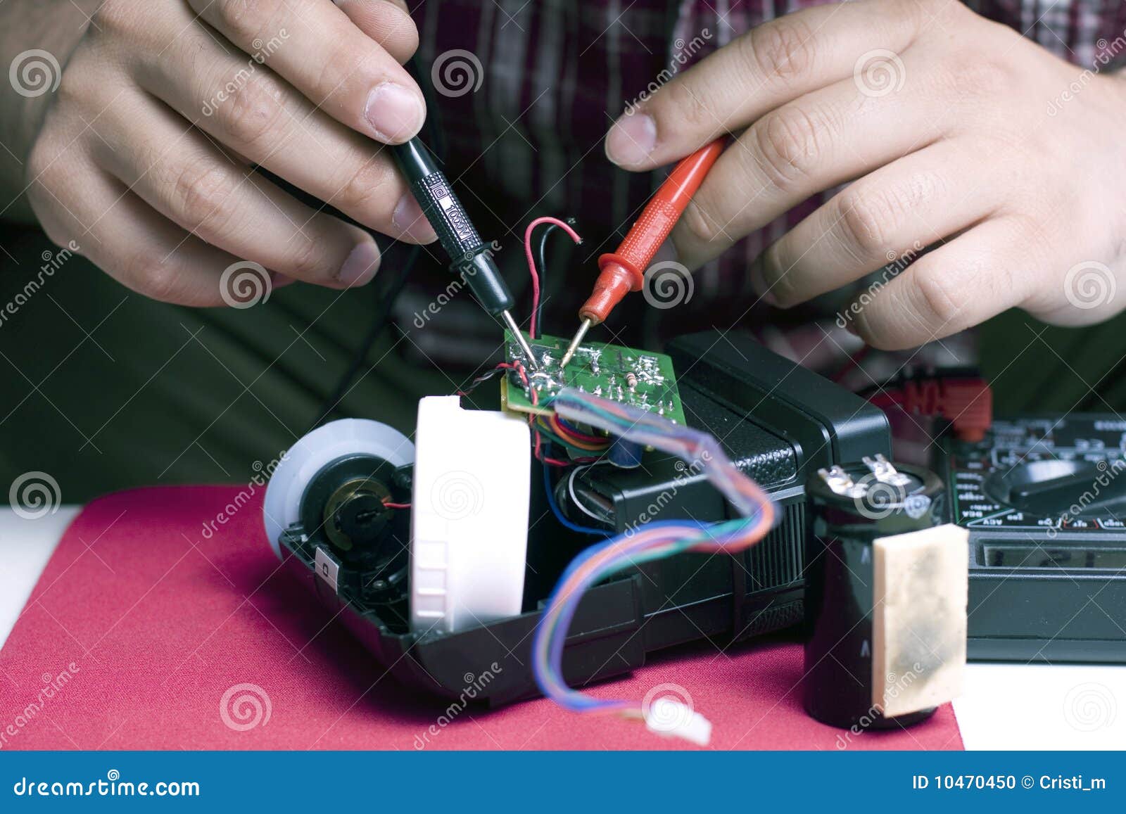 Engineer Repairing a Flash Unit Stock Photo - Image of integrated ...