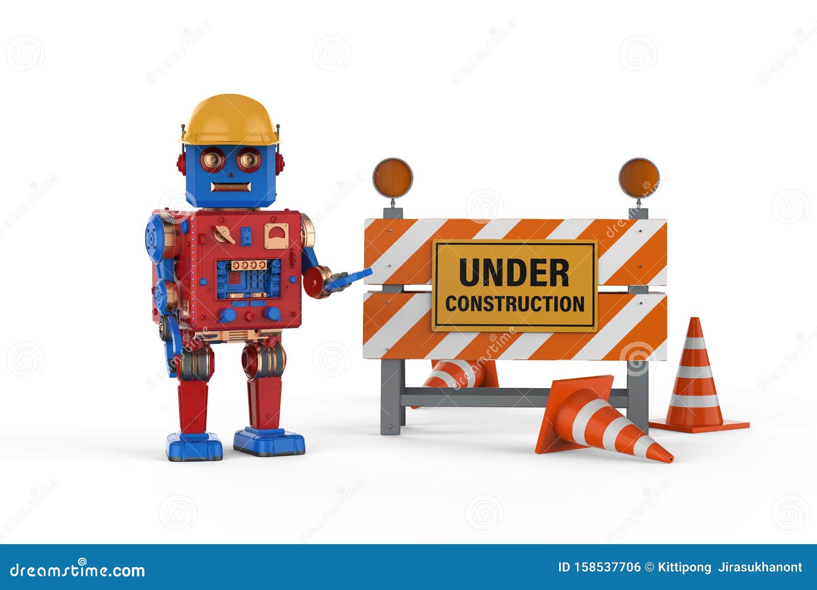 Engineer robot concept stock illustration. Illustration of friendly ...