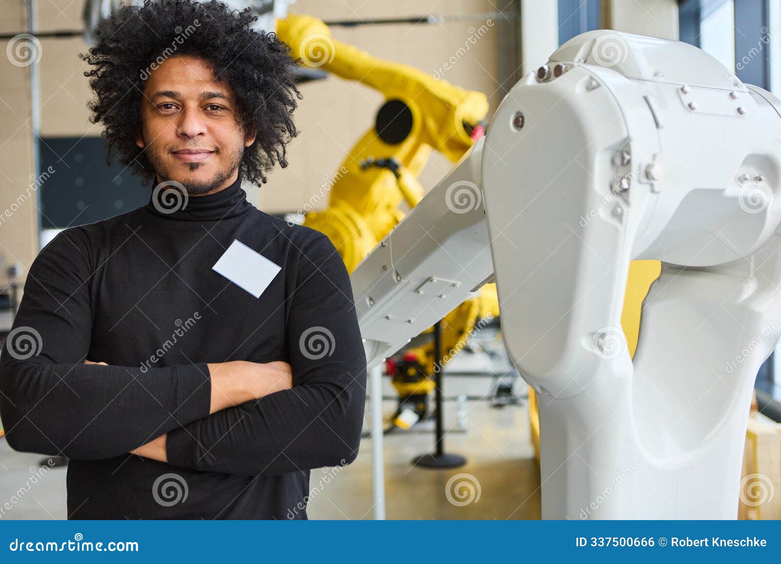 Engineer At Robotics Lab Developing And Programming Multipurpose