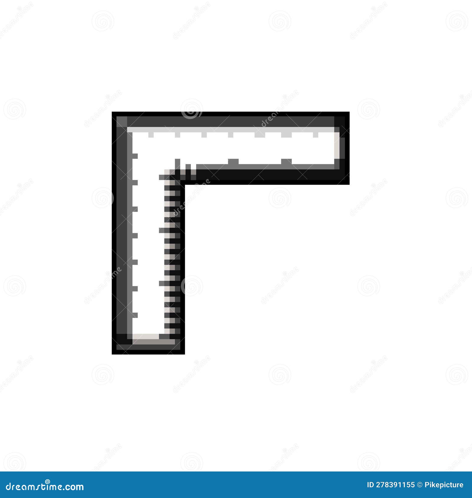 Engineer Ruler Builder Game Pixel Art Vector Illustration Stock Vector ...